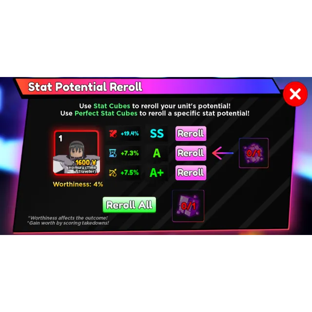 Homuru Evo Good Stats - Anime Adventure Game Item - Gameflip