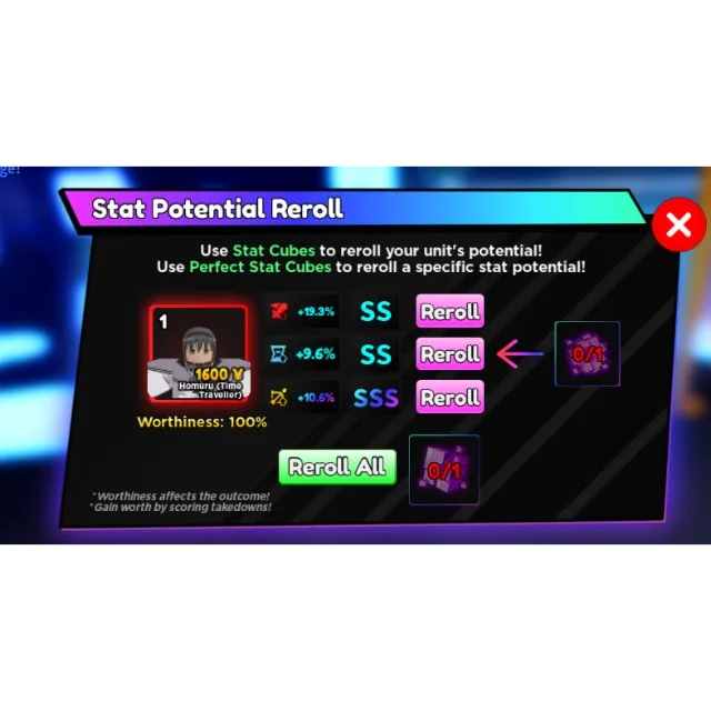Homuru Evo Good Stats - Anime Adventure Game Item - Gameflip