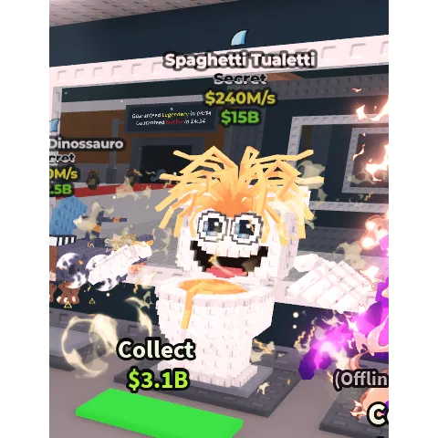 Spaghetti Tualetti 240M/s - Steal a Brainrot Game Item - Gameflip