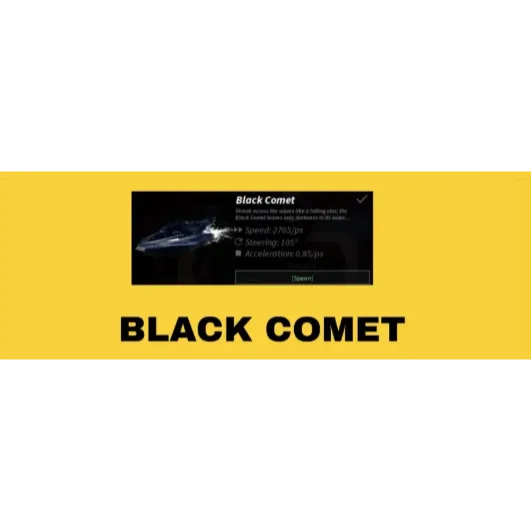Black Comet BOAT - FISCH - Fisch Game Item - Gameflip