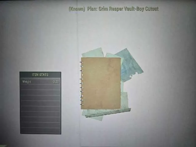 Grim Reaper Vault-Boy Cutout Plan - Fallout 76 Game Item - Gameflip