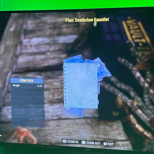 Plan | D Claw Gauntlet📃 - Fallout 76 Game Items - Gameflip