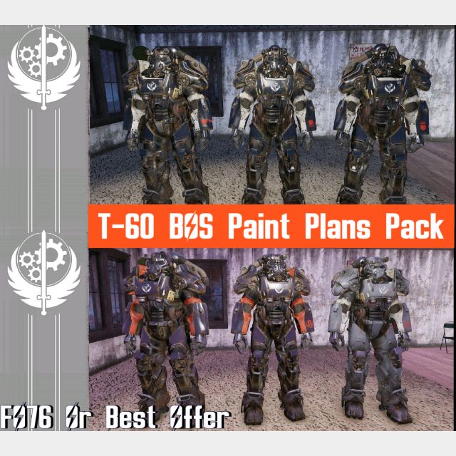 Plan | T60 BOS Paint Plans Pack - Game Items - Gameflip