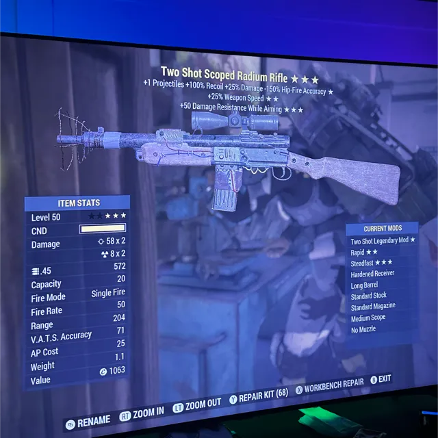 Weapon | TS FFR +50 Radium - Fallout 76 Game Items - Gameflip