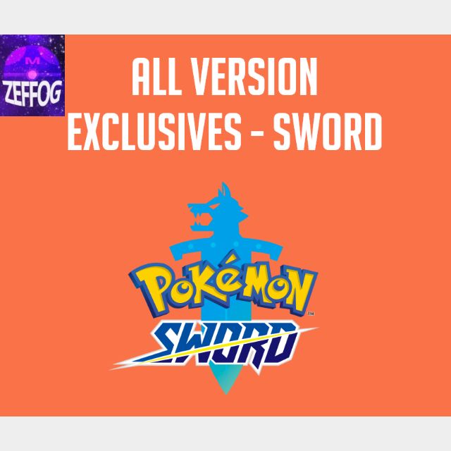 POKEMON SWORD VERSION EXCLUSIVES! - Game Items - Gameflip