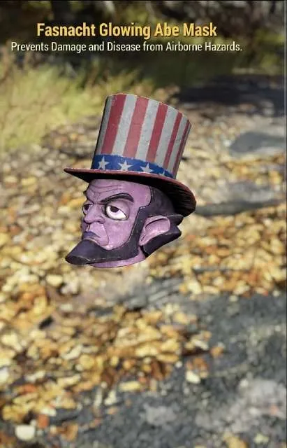 Glowing Abe mask - Fallout 76 Game Item - Gameflip