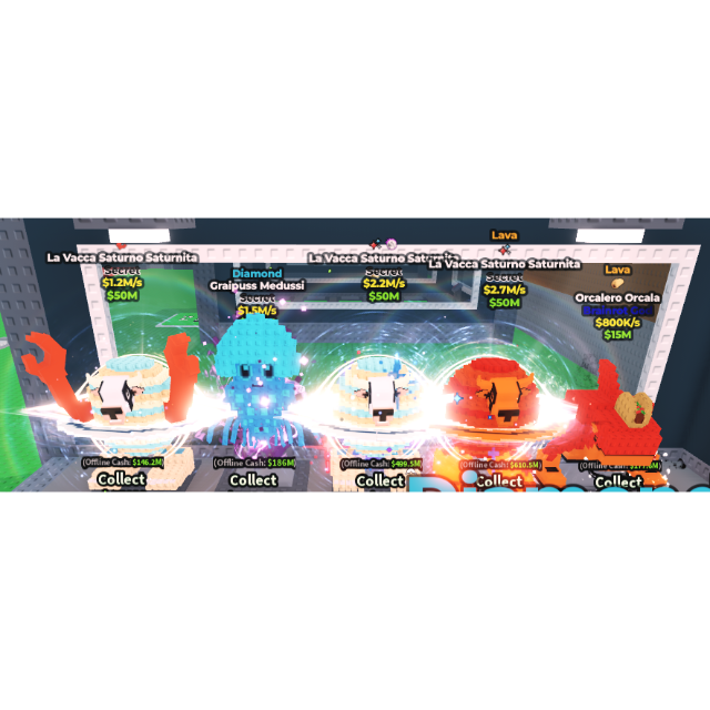 steal a brainrot all items on picture many secrets and many brainrot ...