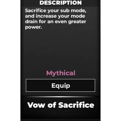 Vow of Sacrifice | Type Soul - Other Game Item - Gameflip