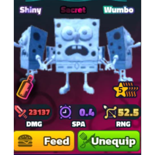 Shiny Wumbo Spongehenge (Secret Formula) 5 Star SpongeBob Tower Defense SBTD - SpongeBob Tower ...