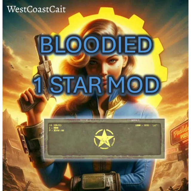 Bloodied 1 Star Mod - Fallout 76 Game Item - Gameflip