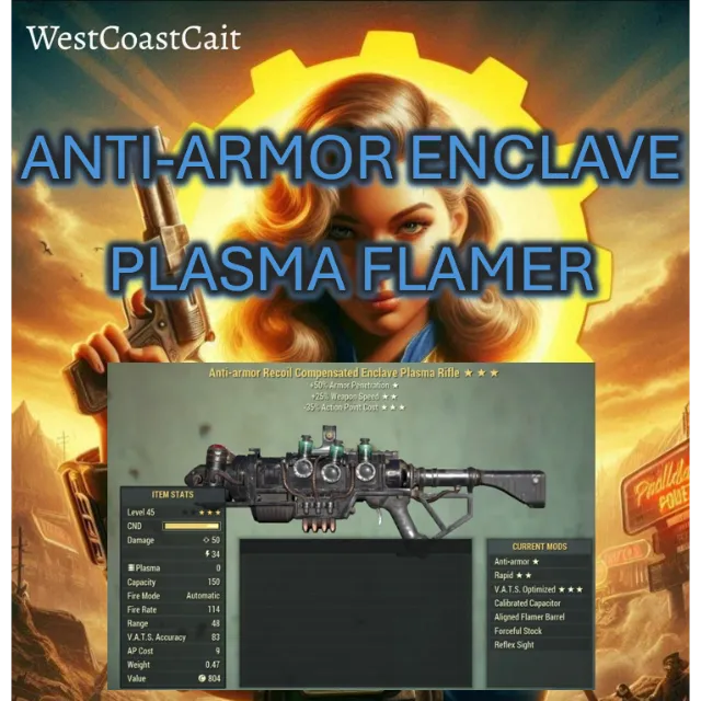 Anti-Armor Enclave Plasma Flamer GOD ROLL - Fallout 76 Game Item - Gameflip