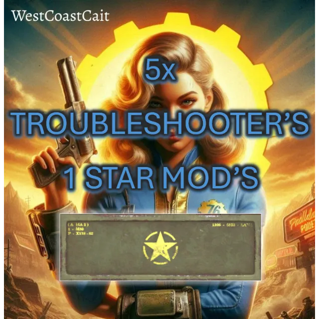 5x Troubleshooter's 1 Star Mod's - Fallout 76 Game Item - Gameflip