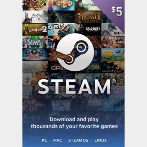 $5.10 SteamWallet-INSTANT - Steam Geschenkkarten - Gameflip