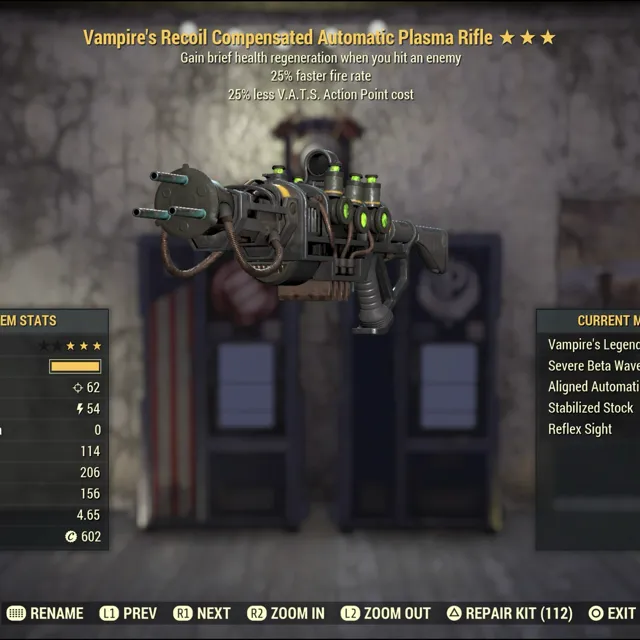 Weapon | V2525 Plasma Rifle - Fallout 76 Game Items - Gameflip