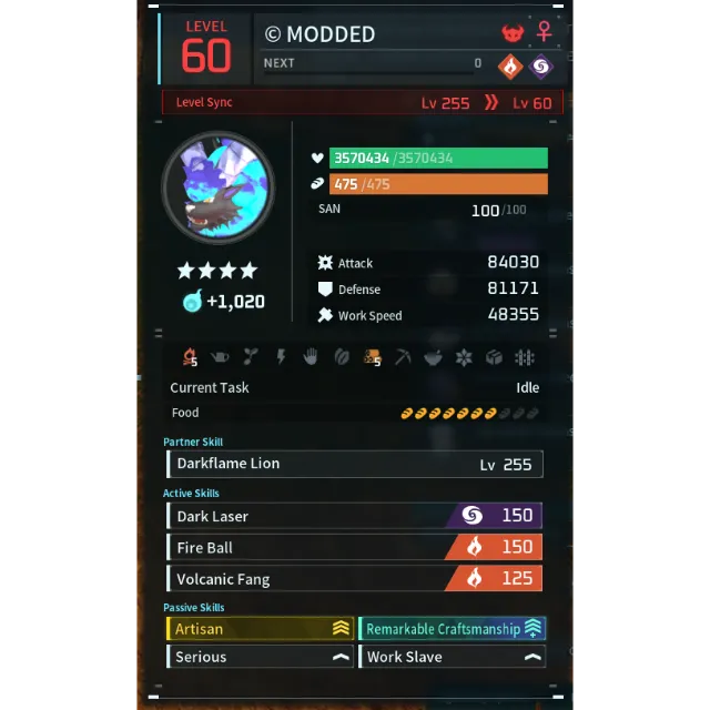 pyrin noct (worker)(MODDED) Palworld - Palworld Game Item - Gameflip