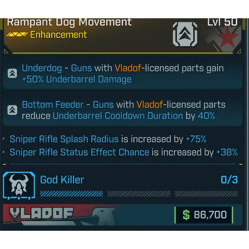 god-roll rampant dog movement (sr splash and effect) - Borderlands 4 ...