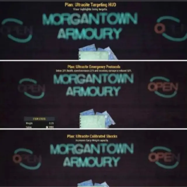 3x Ultracite plans - Fallout 76 Game Items - Gameflip