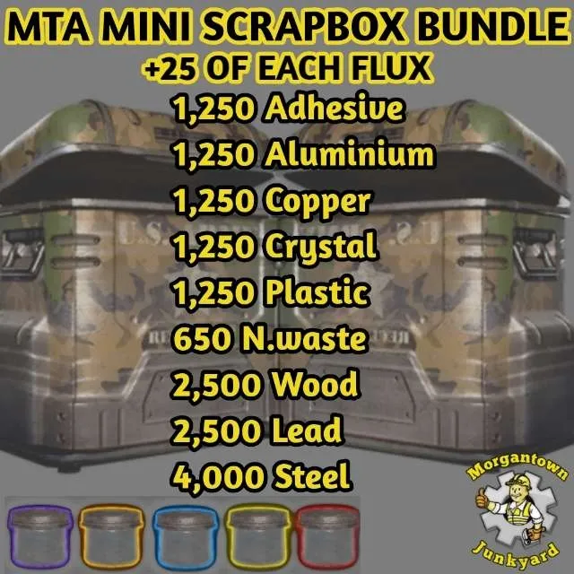 Junk | 📦Mini Scrapbox +Flux - Fallout 76 Game Items - Gameflip