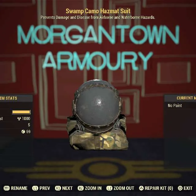 Apparel | Swamp Camo Hazmat - Fallout 76 Game Items - Gameflip