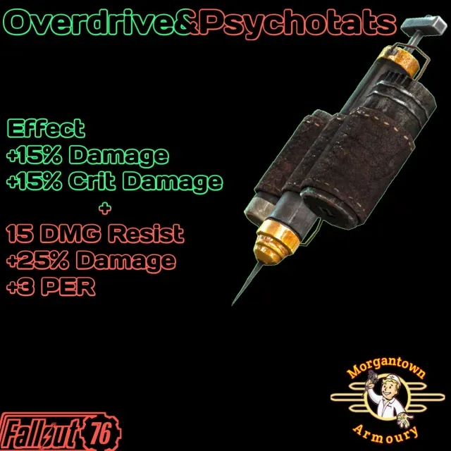 Aid | 200 Overdrive&Psychotats - Fallout 76 Game Items - Gameflip