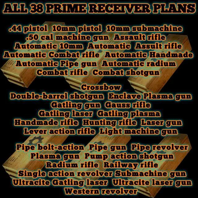 Plan | Full Set Of Prime Plans - Fallout 76 Game Items - Gameflip