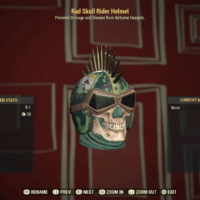 Apparel | Rad Skull Rider Helmet - Fallout 76 Game Items - Gameflip