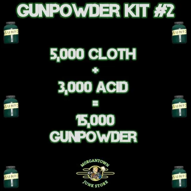 Junk | Gunpowder Kit#2 - Fallout 76 Game Item - Gameflip