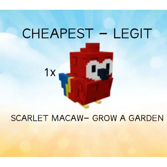 scarlet macaw - Game Item - Gameflip