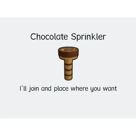 Chocolate Sprinkler - GROW A GARDEN - Game Item - Gameflip