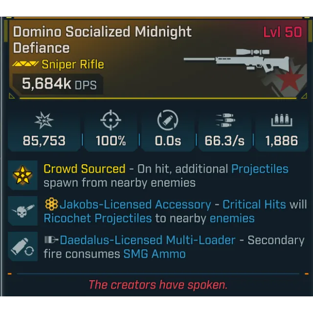 Borderlands 4 Modded Weapon Midnight Defiance 5684K DPS PC/PS/XBOX ...