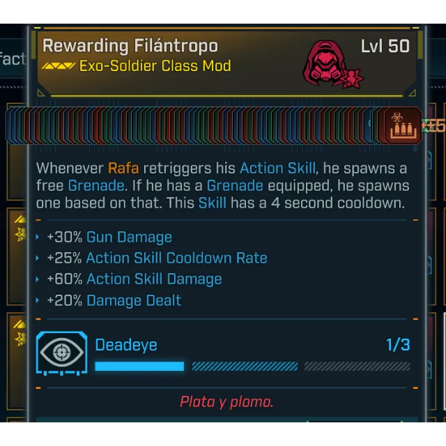 Borderlands 4 Modded Rafa Class Mod All Skills Rewarding Filantropo PC ...