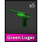 5x Green luger mm2 - Murder Mystery 2 Game Items - Gameflip