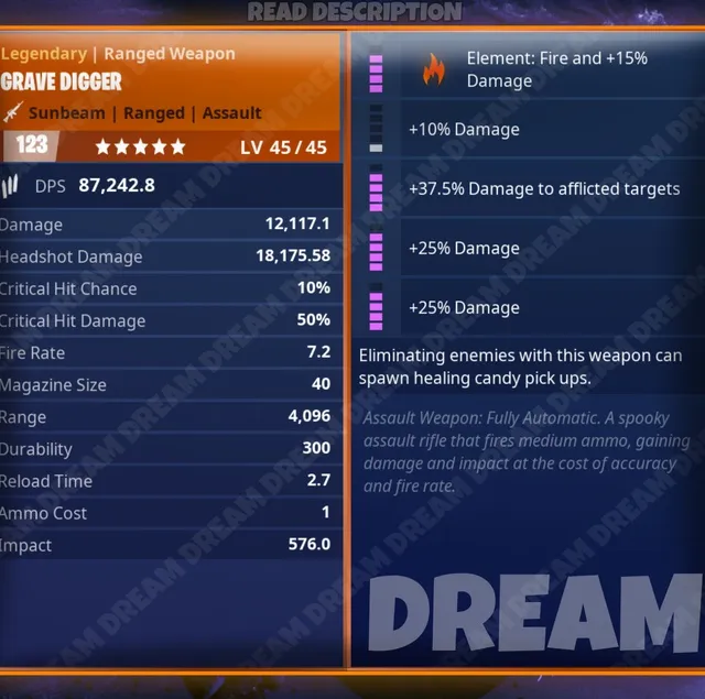 1/1 Candy Drop Grave Digger PL 123 - Fortnite Game Item - Gameflip