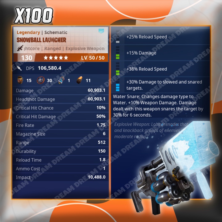 100x Legacy Snowball Launcher - Game Items - Gameflip