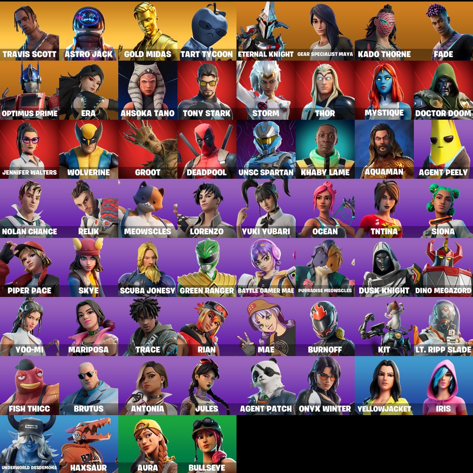 Fortnite account 60 skins + Travis Scott + Email changeable + life ...