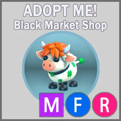 Clover Cow MFR - Adopt Me Game Item - Gameflip