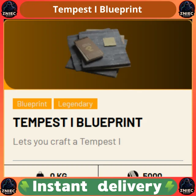 Tempest Blueprint | ARC Raiders - ARC Raiders Game Item - Gameflip