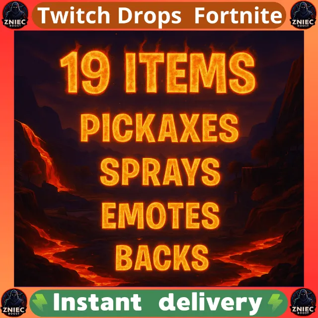 19 Items | FNCS | Pickaxe | Wrap | Bling | Fortnite Twitch Drops - Fortnite Game Account - Gameflip