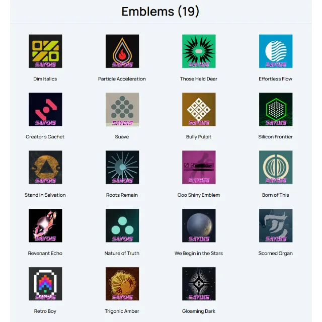 Destiny 2 Twitch Drops [ 19 Emblem ] All Emblems - Destiny 2 Game Item ...