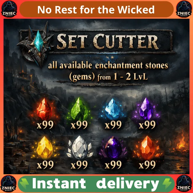 SET CUTTER | All Available Enchantment Stones (gems) 1- 2 LvL (99 units ...