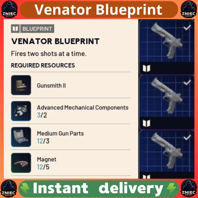 Venator Blueprint - ARC Raiders - ARC Raiders Game Item - Gameflip