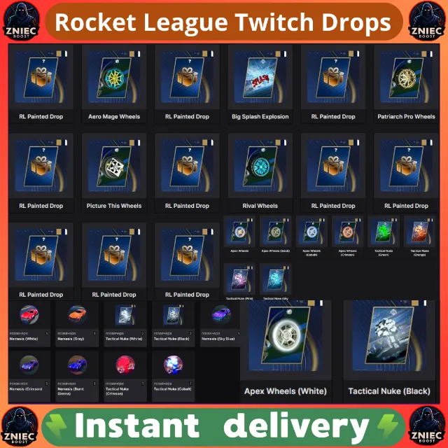 Wheels | Splashes | 10 RL Painted Drop | Twitch Drops Rocket League ...