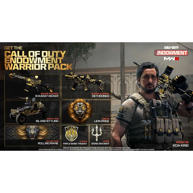 Endowment Warrior Pack ( GLOBAL ) BLACK OPS 6 | WARZONE - Call of Duty ...