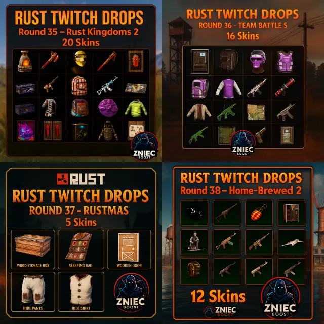53 Skins | 35+36+37+38 ROUND | RUST Twitch Drops - Other Game Item - Gameflip