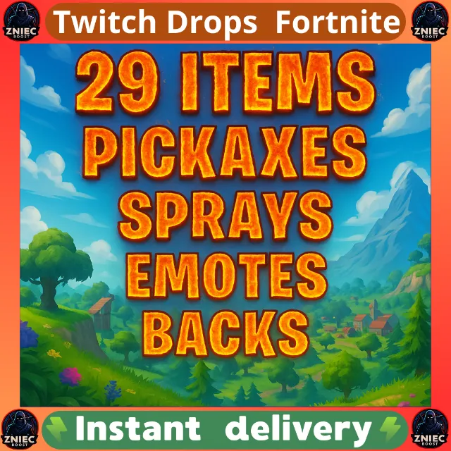 29 Items | PICKAXES | BACKS | Sprays | WRAPS | Fortnite Twitch Drops ...