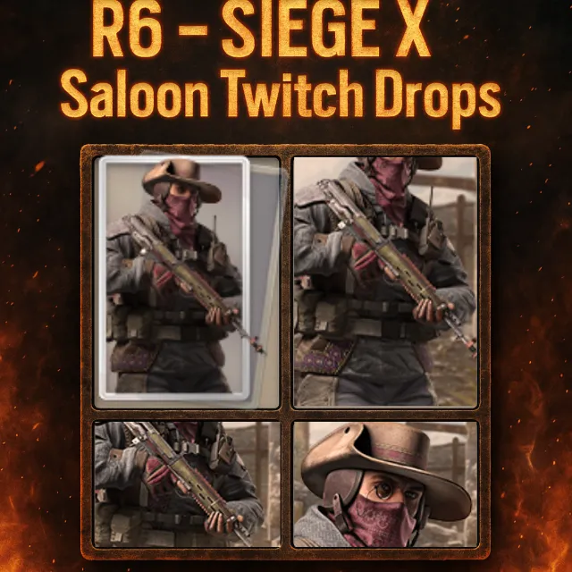(4 Skins) R6S X - Showdown Event - Saloon | R6 - Siege X Twitch Drops ...