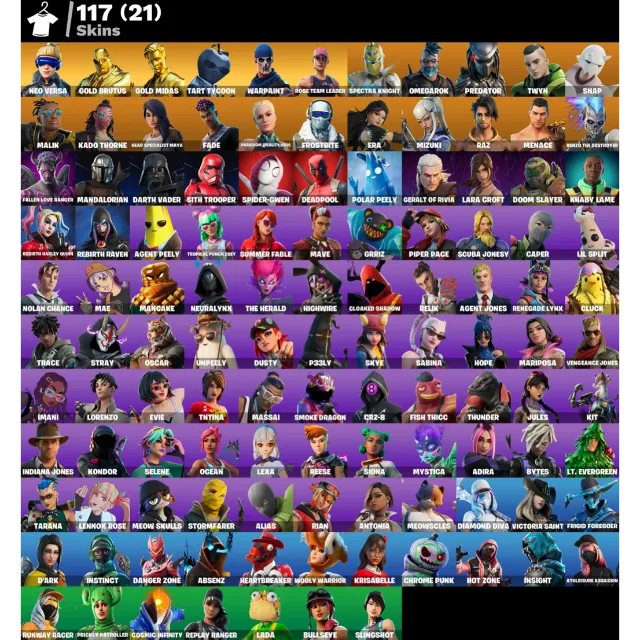 Fortnite: 117 SKINS Neo Versa | Gold Midas | AxeHammer + Save the World ...