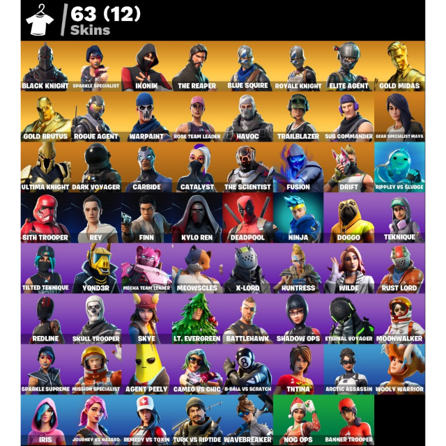 Fortnite : 63 SKINS Black Knight | Ikonik | Save The World Founder's ...