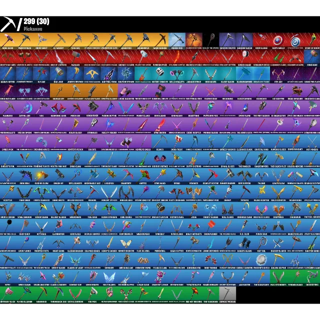 Fortnite: 316 SKINS Glow | AxeHammer + Save the World's Founder's ...