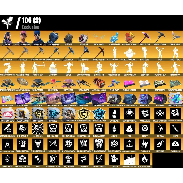 Fortnite: 316 SKINS Glow | AxeHammer + Save the World's Founder's ...